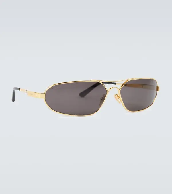 Balenciaga Gold-Tone Oval Sunglasses In Black - 30% Off  display picture 3