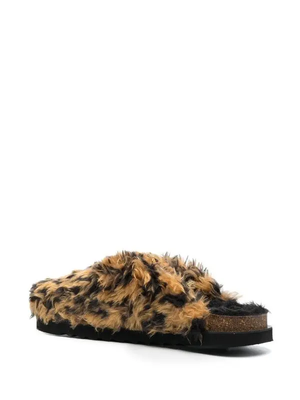 Palm Angels Faux-fur Slip-on Mules