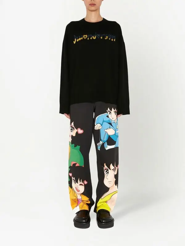 JW Anderson X Run Hany Logo-embellished Jumper - Black