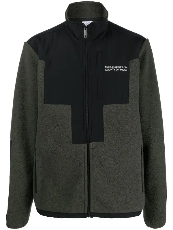 COUNTY OF MILAN Logo-print Zip-up Jacket