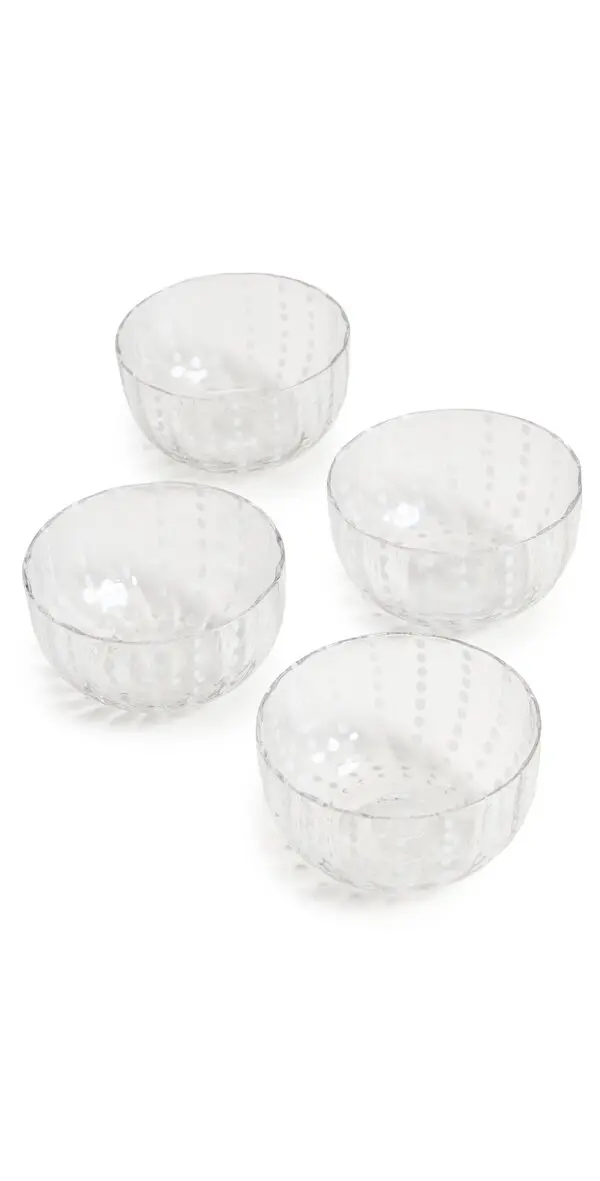 ZAFFERANO Perle Small Bowl Set Of 4 - Clear