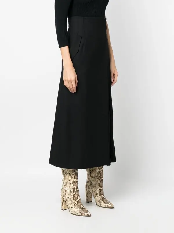 Alberta Ferretti Buckle-detail Pleated Skirt