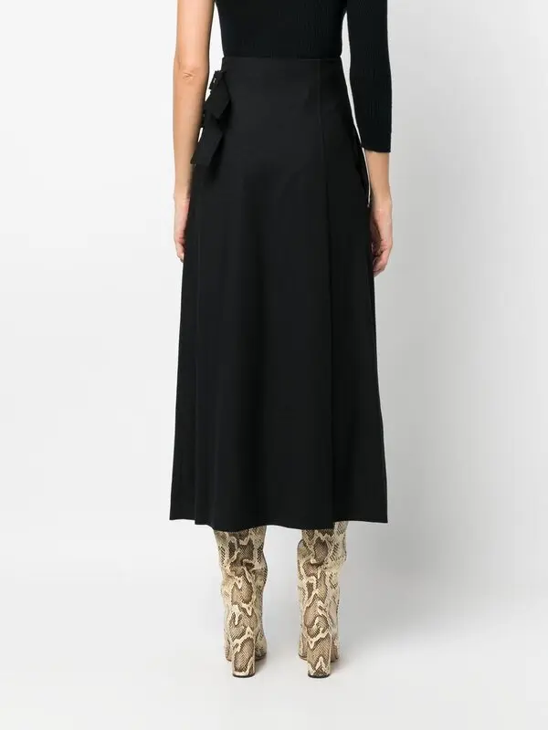 Alberta Ferretti Buckle-detail Pleated Skirt