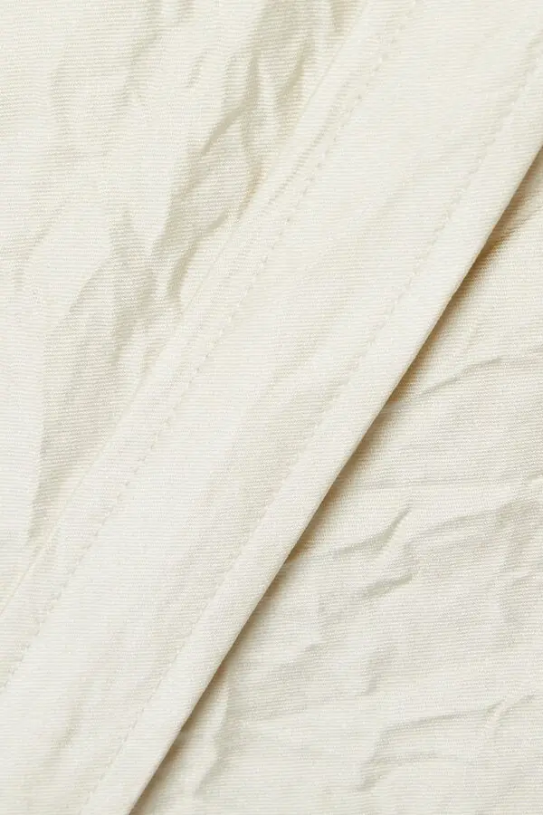 Brandon Maxwell The Allie Crinkled Satin-twill Shirt