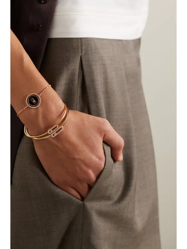 Messika Lucky Move Onyx And Diamond Bracelet - Black