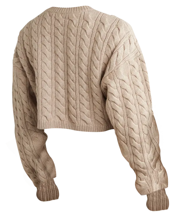 Christopher Esber Cropped Cable-knit Wool And Cashmere-blend Sweater