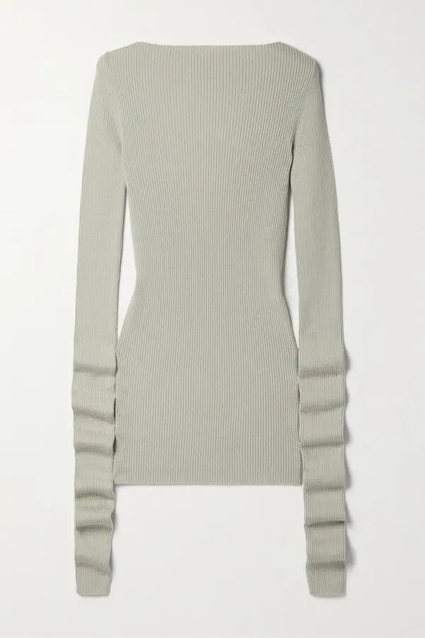 Rick Owens Open-back Ribbed Wool Top