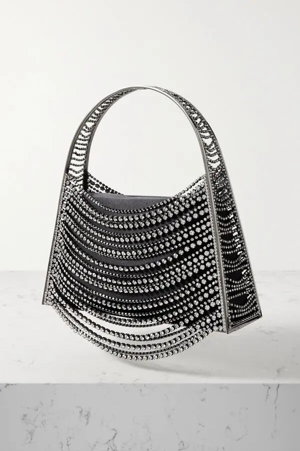 Benedetta Bruzziches Lucia In The Sky Crystal-embellished -tone And Satin Tote