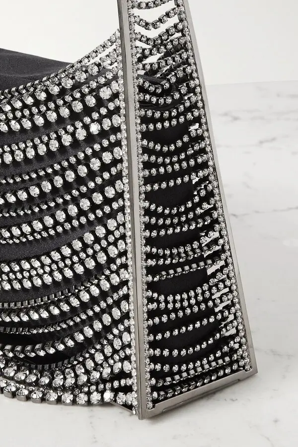 Benedetta Bruzziches Lucia In The Sky Crystal-embellished -tone And Satin Tote
