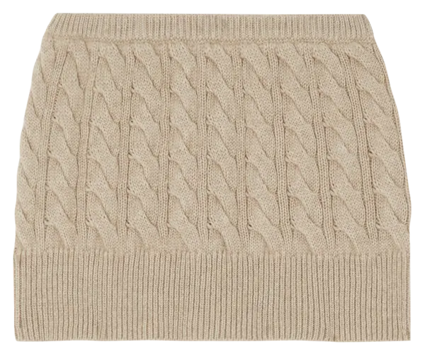 Christopher Esber Cable-knit Wool And Cashmere-blend Mini Skirt