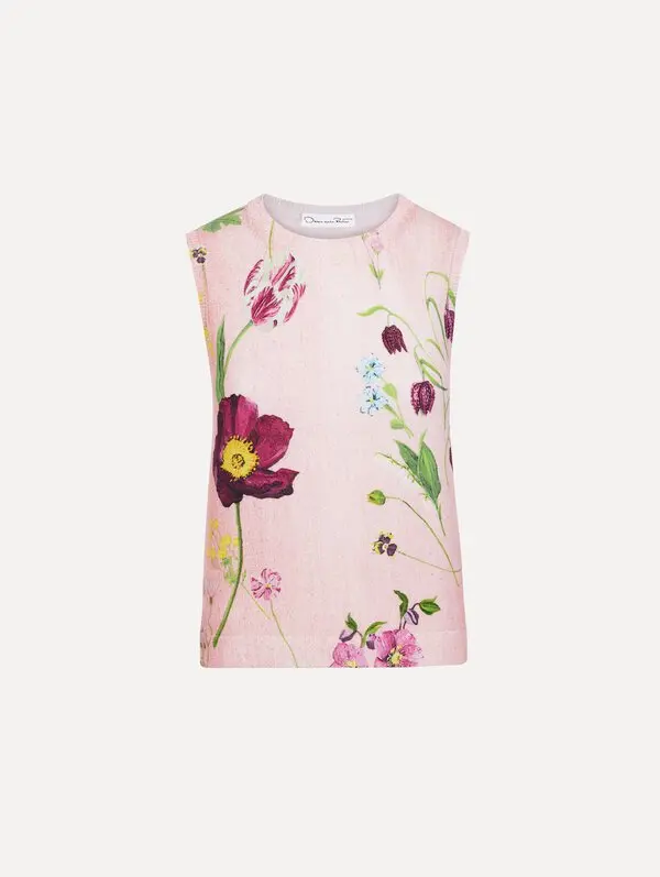 Oscar De La Renta Printed Tank