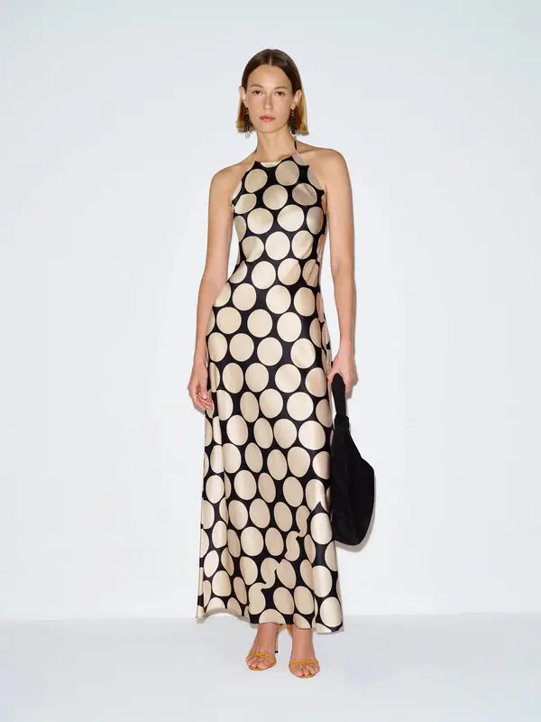 REFORMATION Jeany Silk Dress - Black
