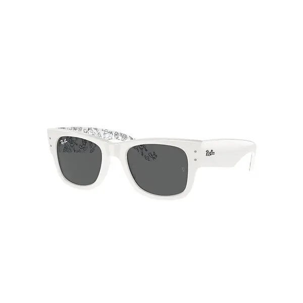 Ray-ban Mega Wayfarer Sunglasses - White With Pattern Black