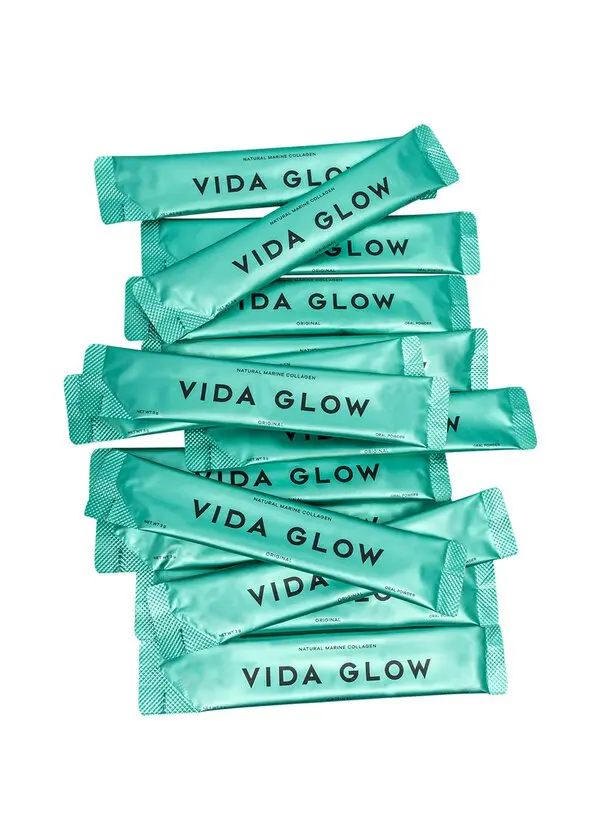 VIDA GLOW Natural Marine Collagen Sachets Supplements, Metal - Original