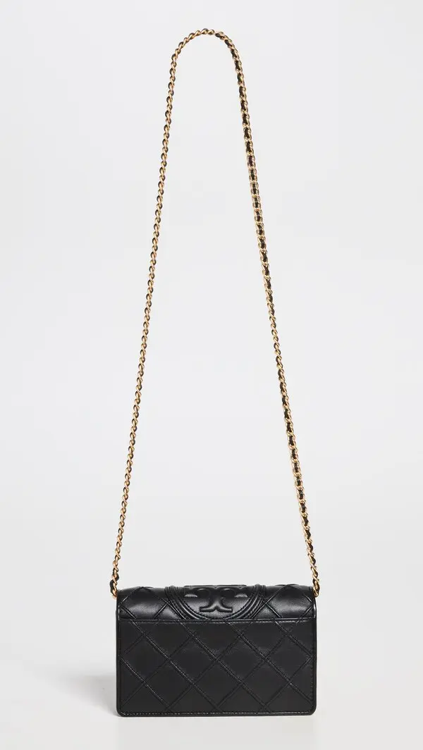 Tory Burch Fleming Soft Chain Wallet - Black