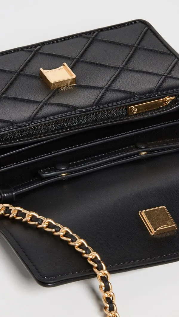 Tory Burch Fleming Soft Chain Wallet - Black