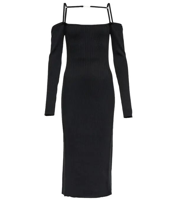 Jacquemus La Robe Sierra Midi Dress - Black