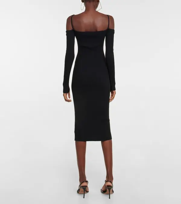 Jacquemus La Robe Sierra Midi Dress - Black