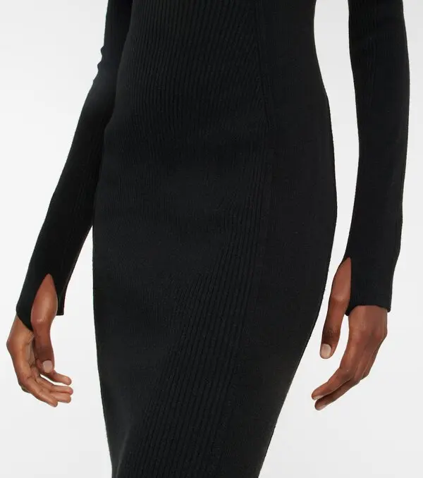 Jacquemus La Robe Sierra Midi Dress - Black