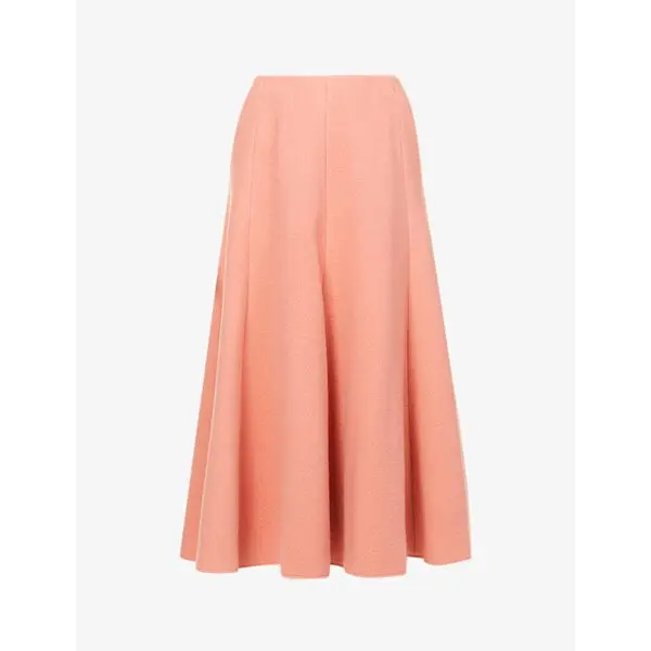 Gabriela Hearst Maureen Flared-hem Recycled-cashmere Midi Skirt