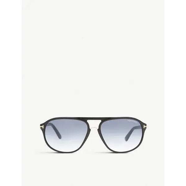 TOM FORD Jacob Aviator Sunglasses - Black Shiny