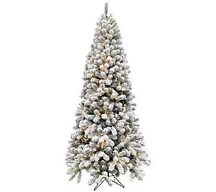 FRASER HILL FARM 7.5' Pre-lit Alaskan Pine Chri Tmas Tree - One-color
