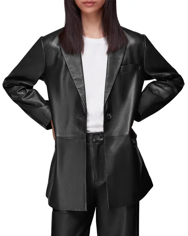 Whistles Stina Leather Blazer
