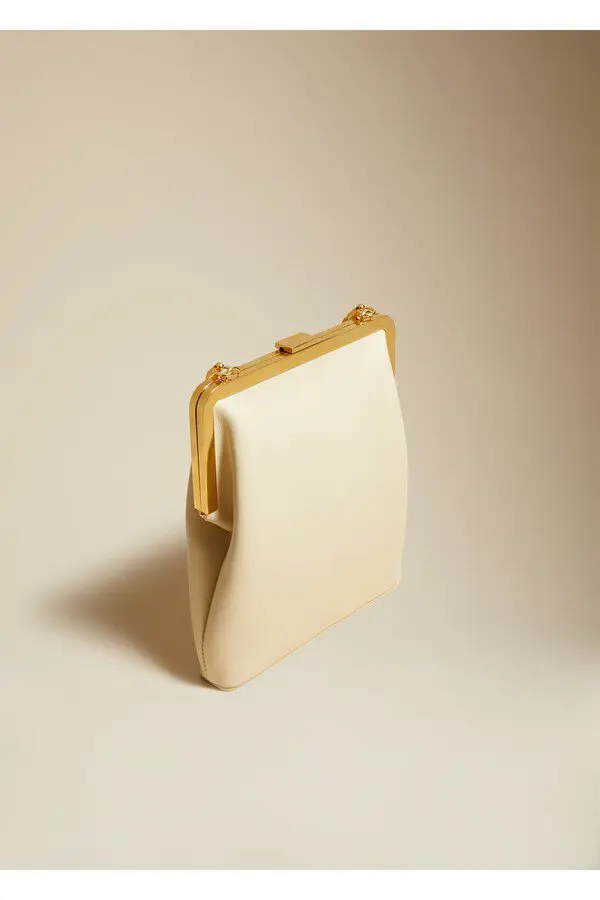 Khaite The Lilith Evening Bag In Cream Leather
