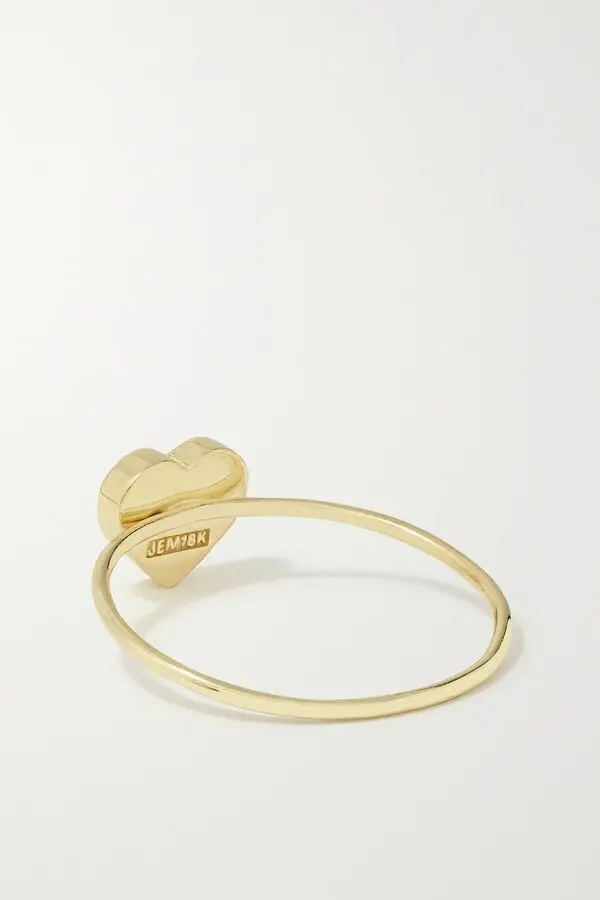 JENNIFER MEYER Extra Small Heart Onyx Ring