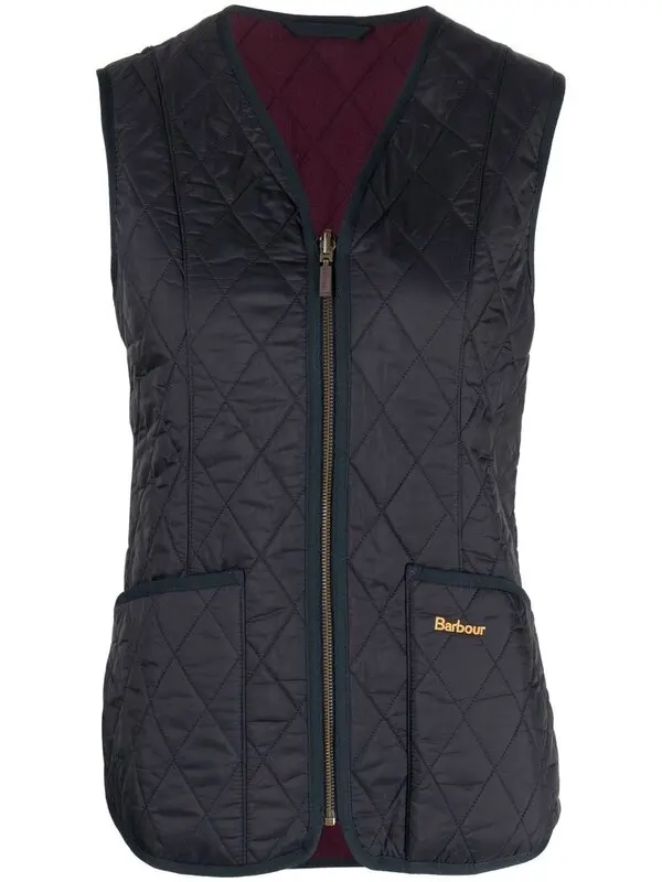 Barbour Quilted V-neck Gilet - Blue