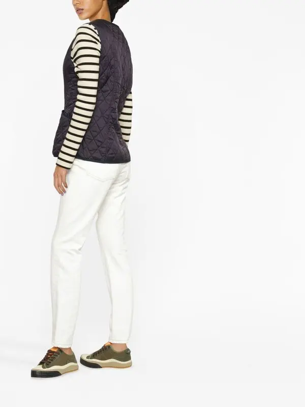 Barbour Quilted V-neck Gilet - Blue