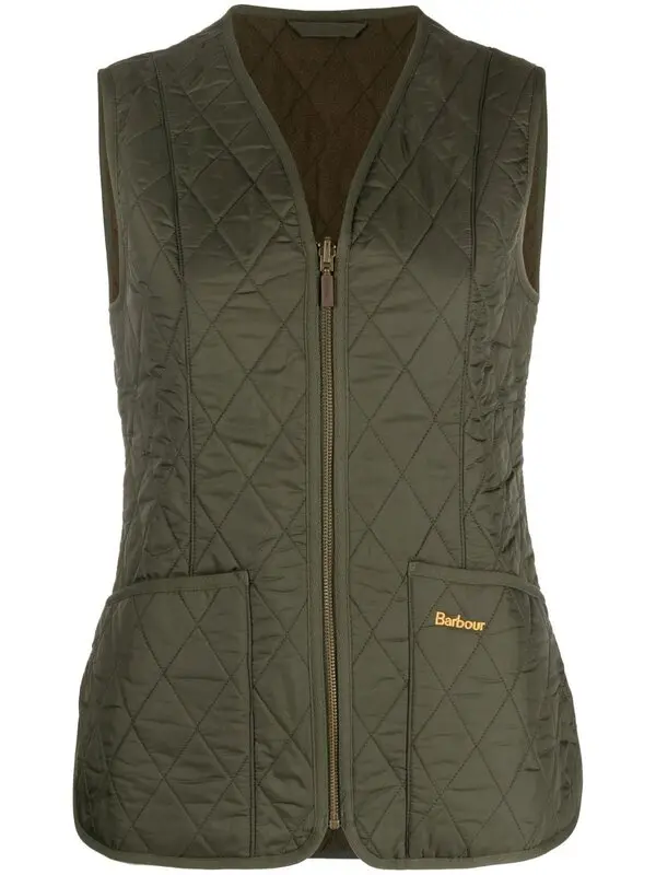 Barbour Quilted V-neck Gilet - Green