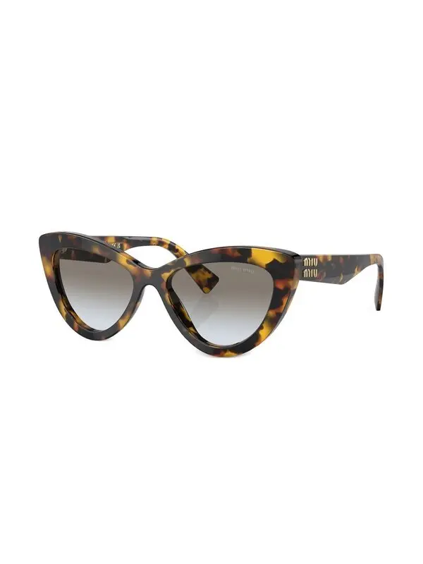 Miu Miu Tortoiseshell Cat-Eye Sunglasses - Green | Editorialist display picture 1