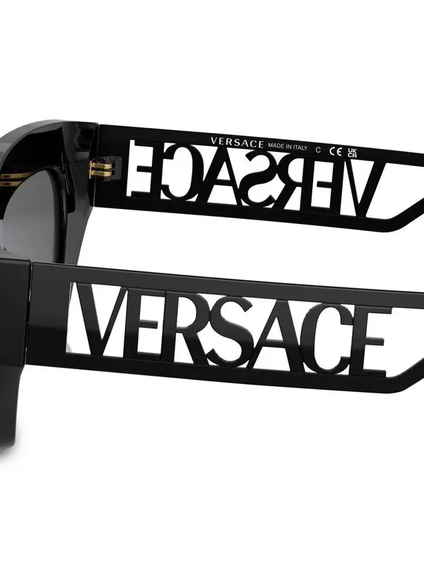 Versace Rectangle-frame Sunglasses - Black