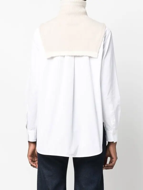 BARRIE Cashmere Zip-up Collar - Neutrals