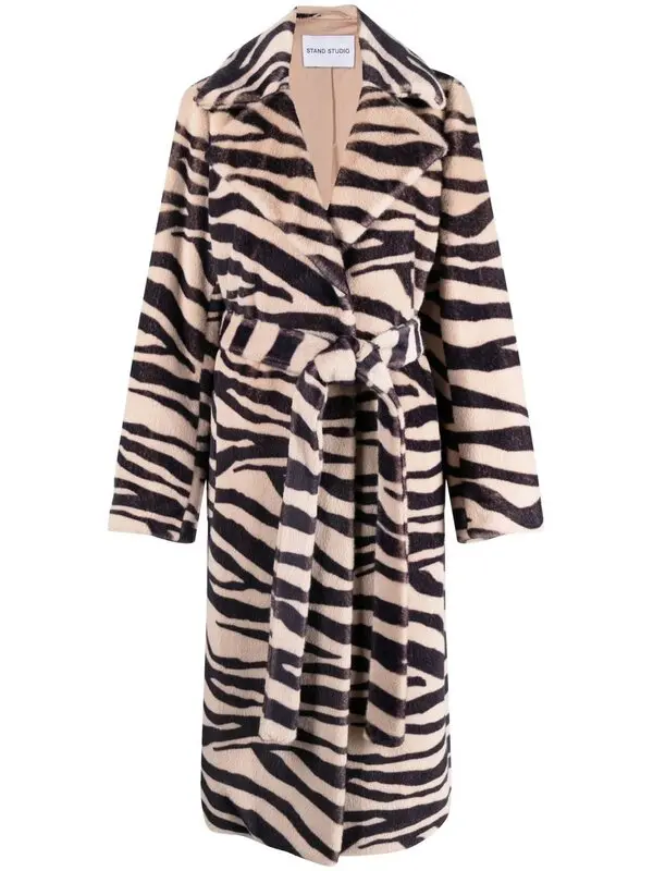 STAND STUDIO Winnie Zebra-print Coat