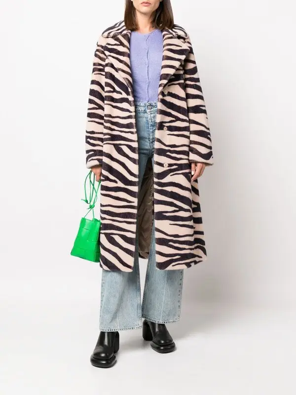 STAND STUDIO Winnie Zebra-print Coat
