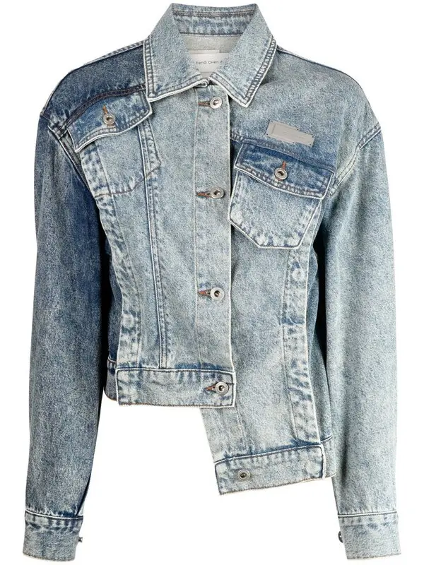 FENG CHEN WANG Deconstructed Patchwork Denim Jacket