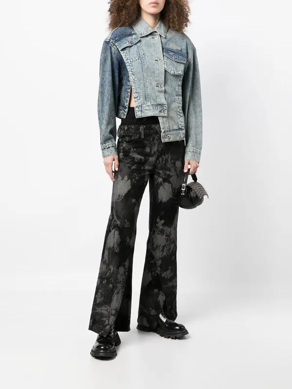 FENG CHEN WANG Deconstructed Patchwork Denim Jacket