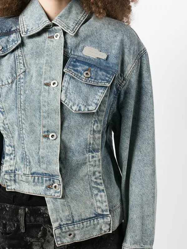 FENG CHEN WANG Deconstructed Patchwork Denim Jacket