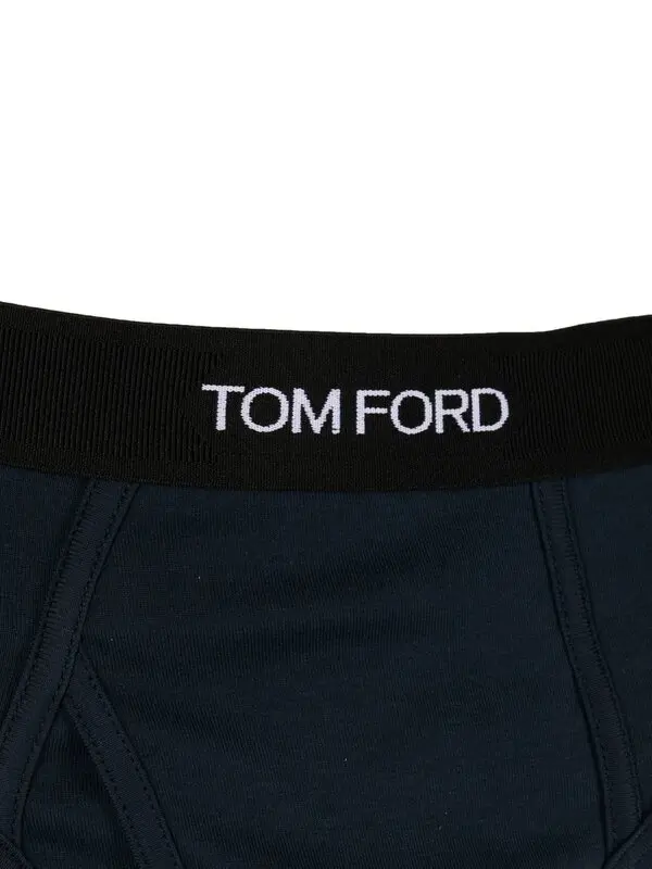 TOM FORD Logo-waistband Briefs - Blue