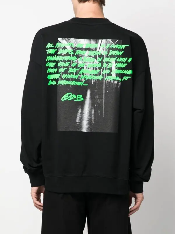 Off-White Graphic-print Cotton Sweatshirt