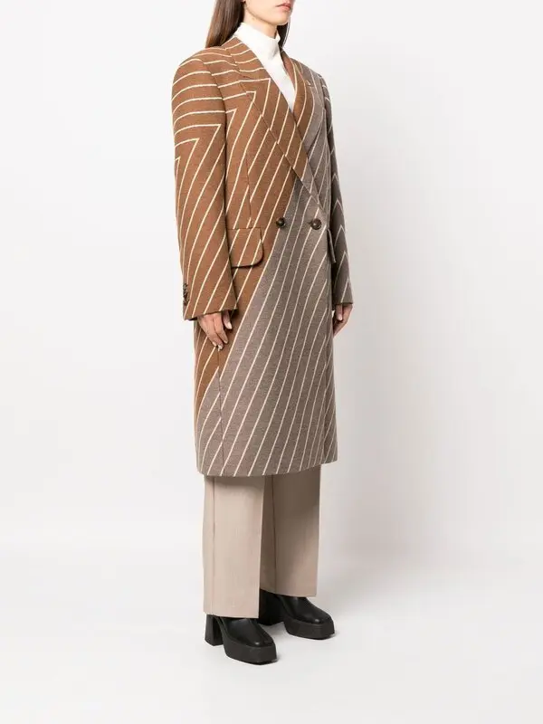 Stella McCartney Two-tone Double-breasted Coat