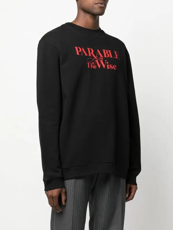 Raf Simons Text-print Cotton Sweatshirt