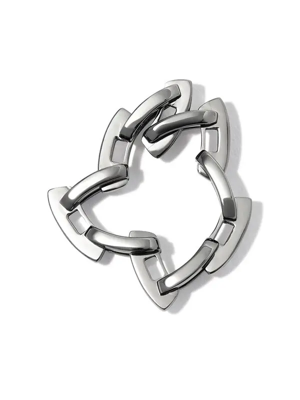 Shay 18k Gold Mini Deco Chain-link Ring - Black