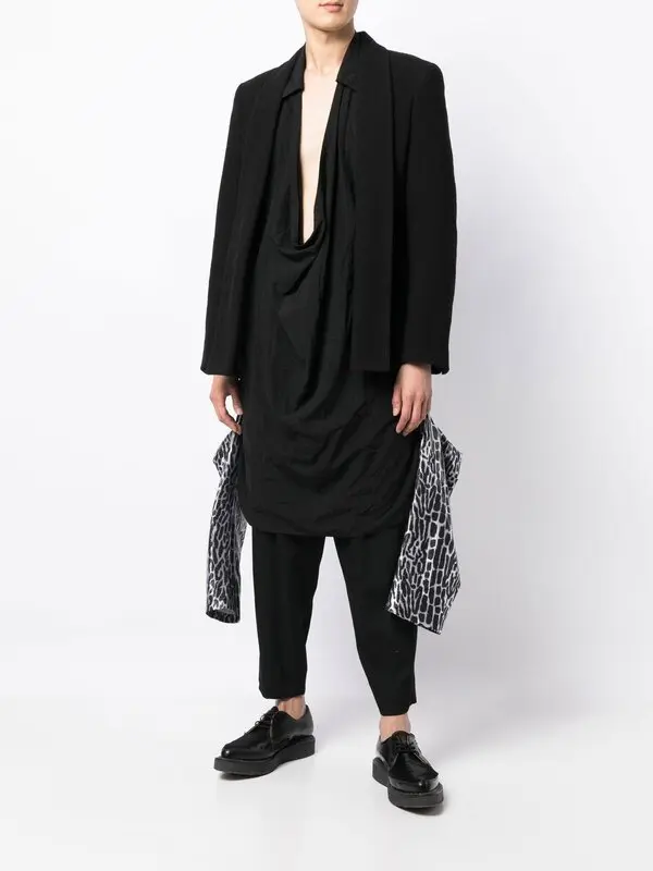 Comme Des Garçons Asymmetric-hem Wool Blazer