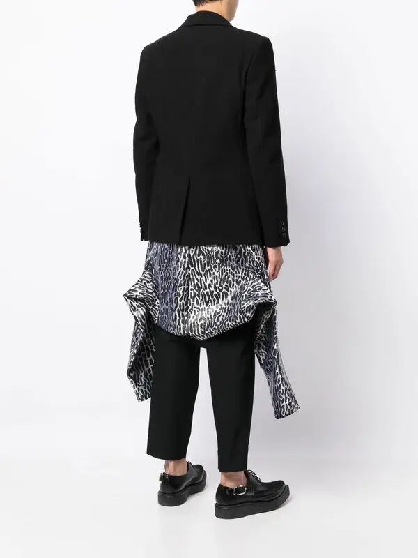 Comme Des Garçons Asymmetric-hem Wool Blazer