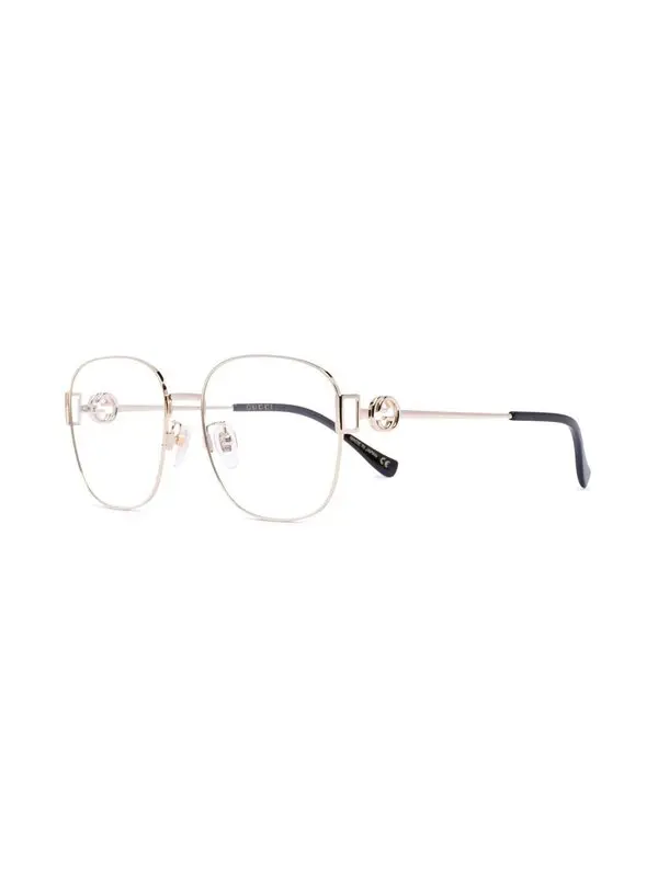 Gucci Logo-plaque Square-frame Glasses
