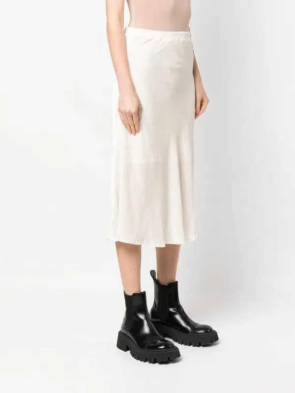 Gold Hawk High-waisted Silk-blend Skirt - Neutrals