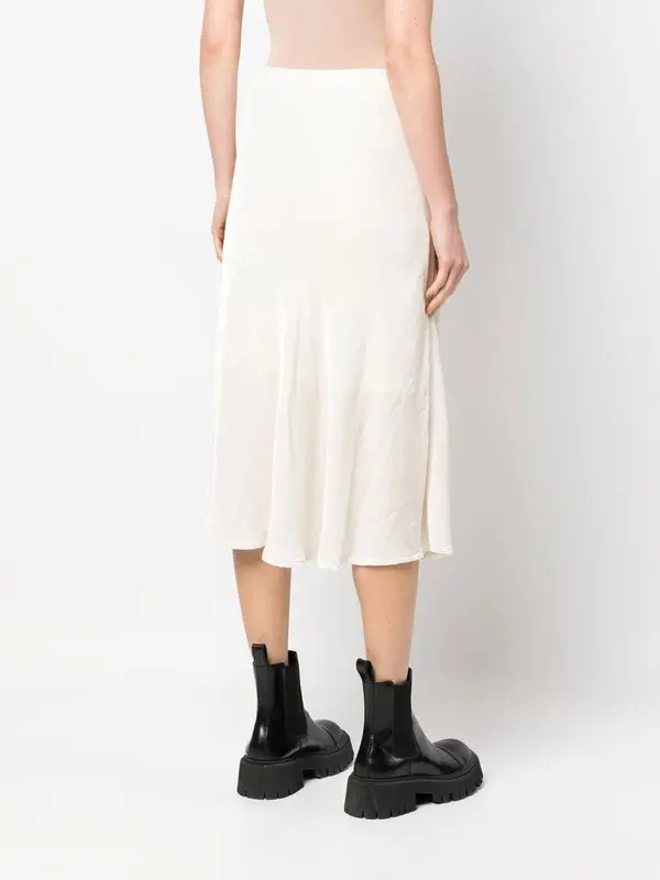 Gold Hawk High-waisted Silk-blend Skirt - Neutrals